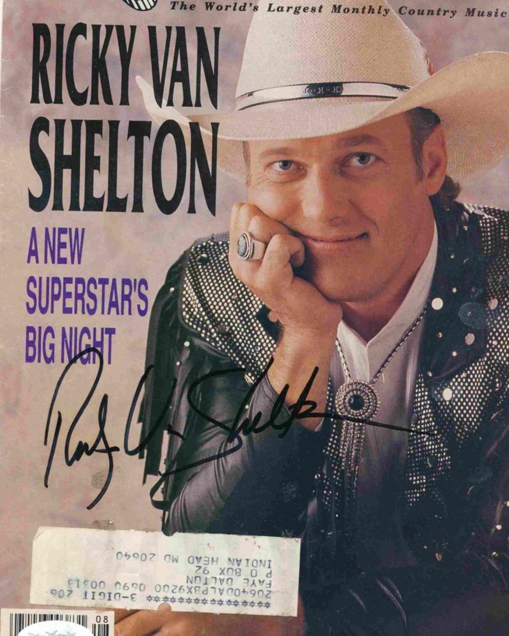 A Longtime Fan’s Memento : Ricky Van Shelton’s Signed Poster from 1987 ...